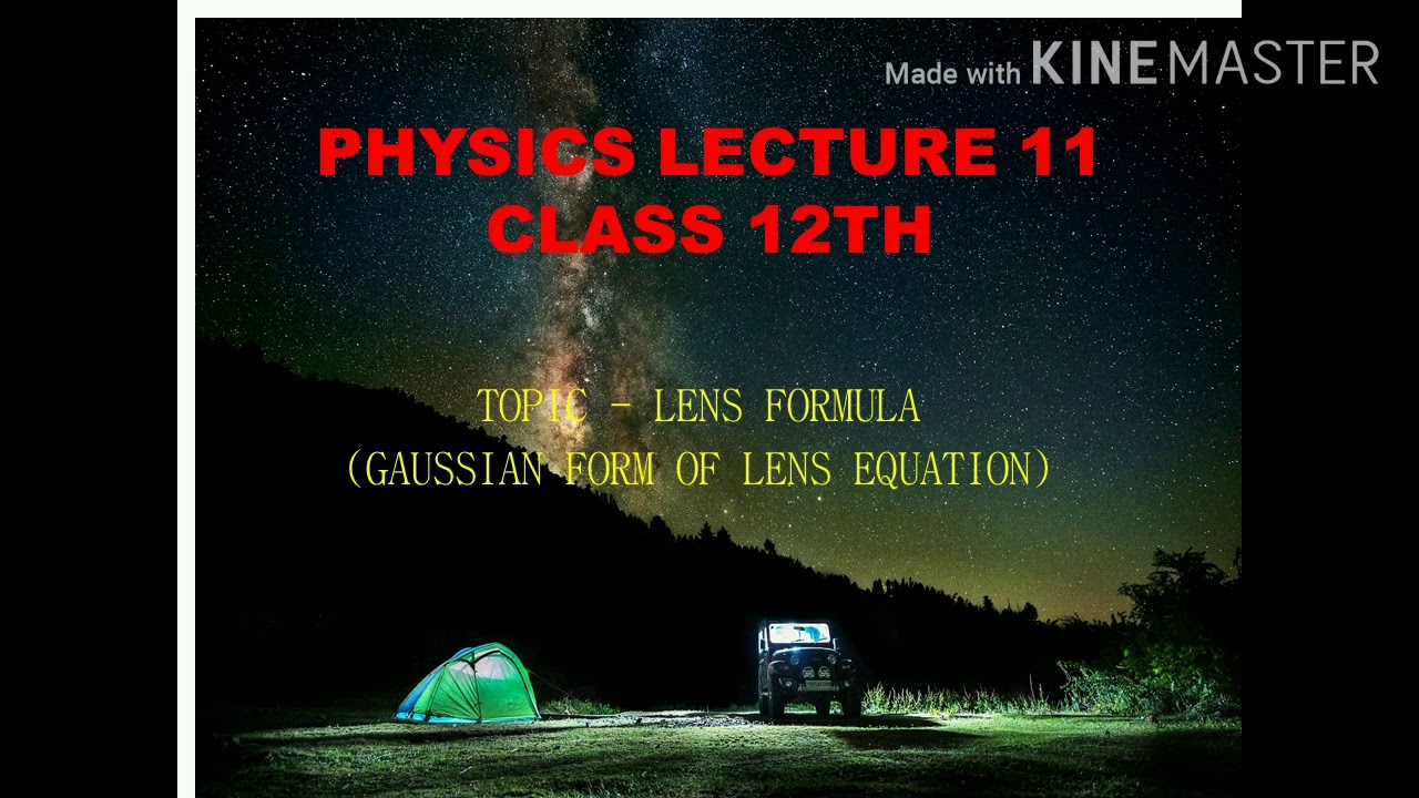 Lens formula (class 12th) optics - YouTube