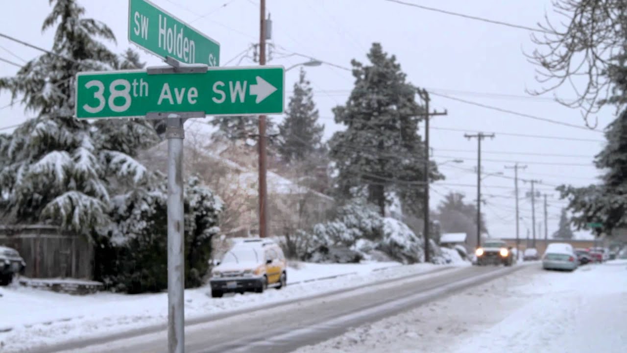 West Seattle Snow Day - YouTube