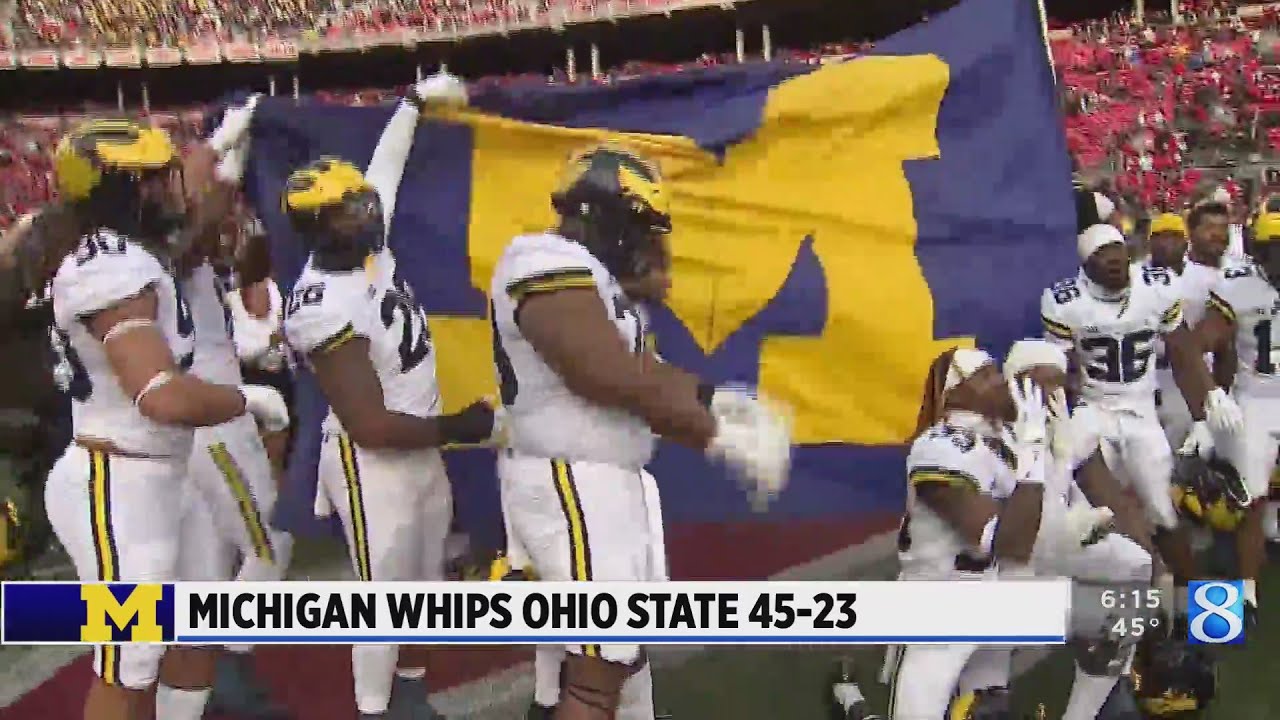 Michigan whips Ohio State 45-23 - YouTube