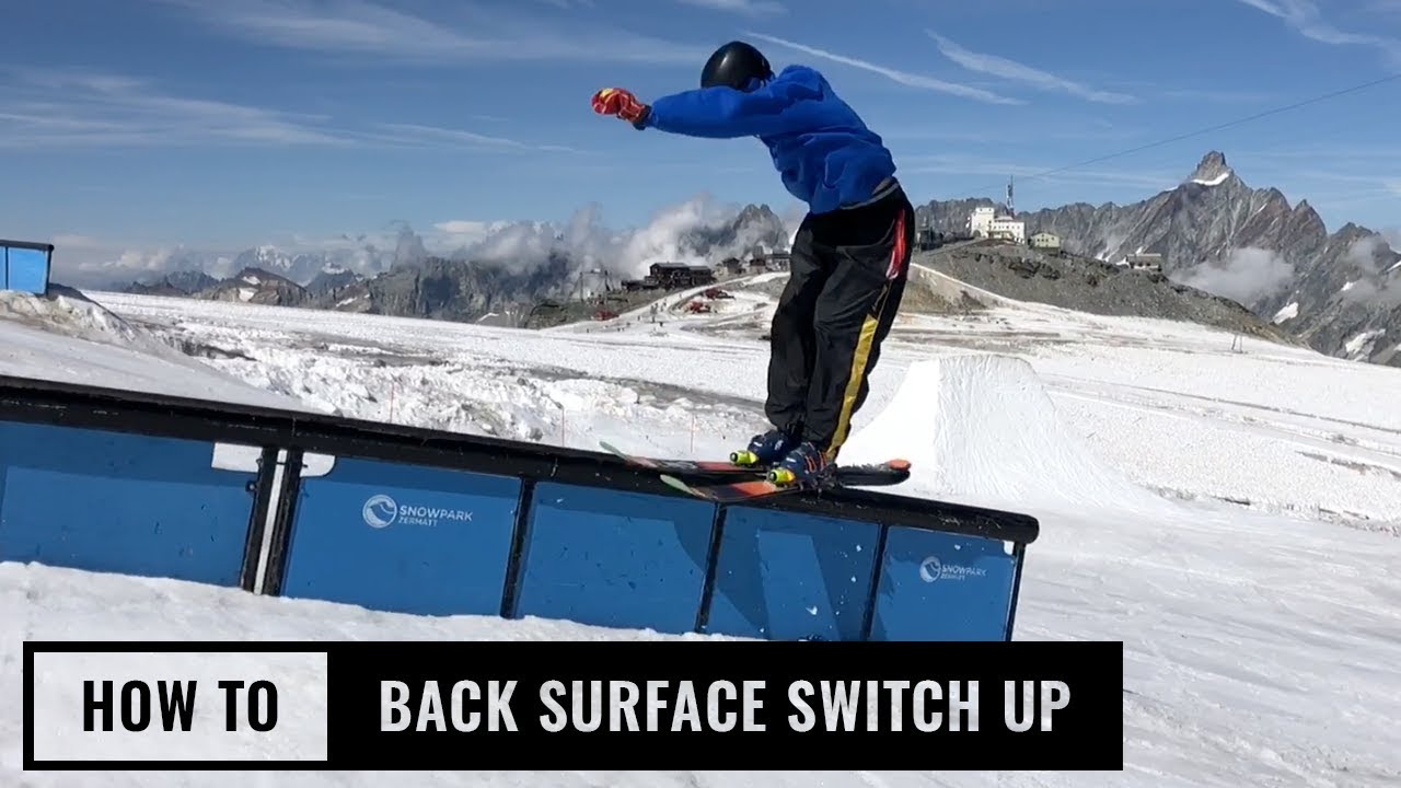 How To Back Surface Switch Up On Skis - YouTube