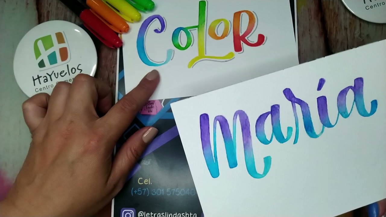 Clase de lettering: blending o difuminado parte 2 - YouTube