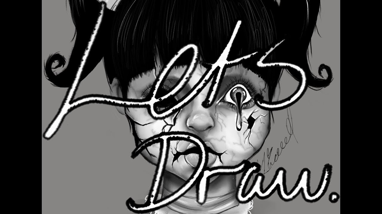 Creepy doll- Speed Drawing ........ Halloween time ! - YouTube