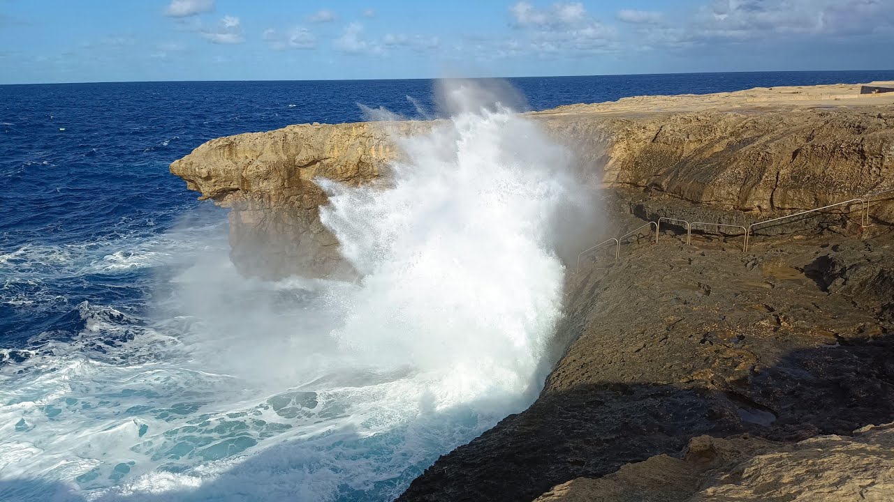 Malta, Gozo island, storm - YouTube