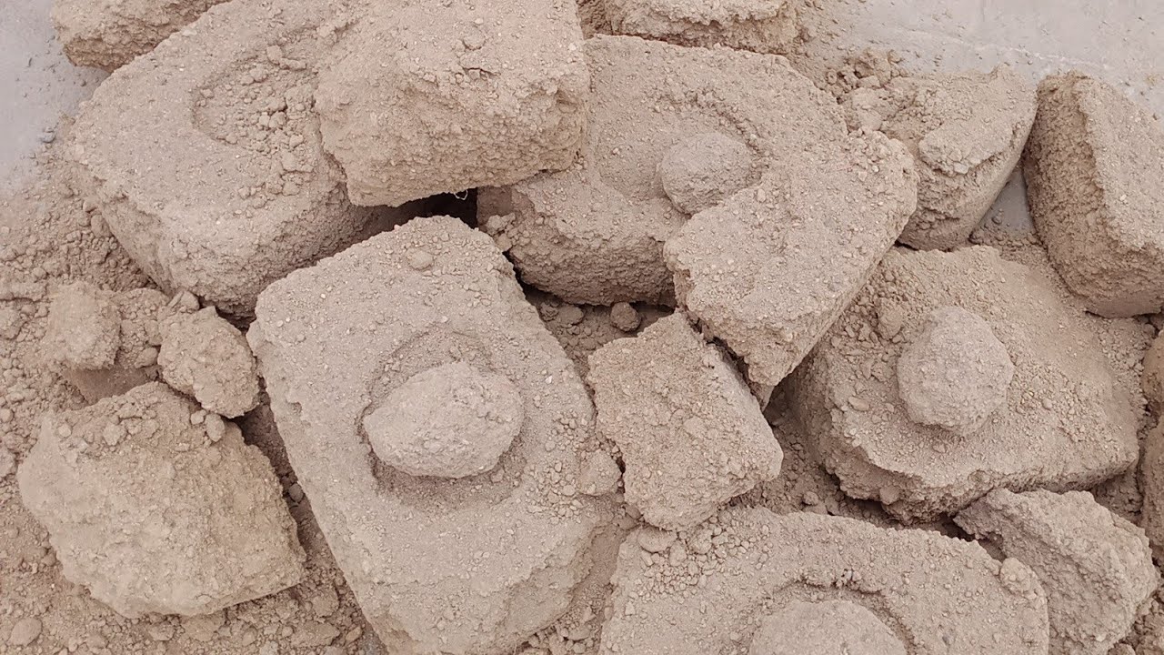 ASMR: Yellow Bricks Crunchy Crumbling On Floor#cementasmr # ...