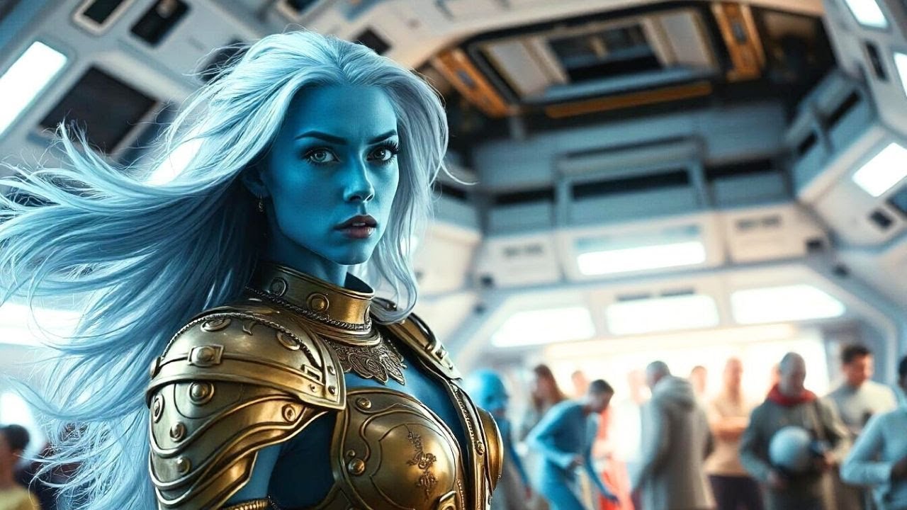 The alien woman, seeing a man for the first time, couldn't hide her ...