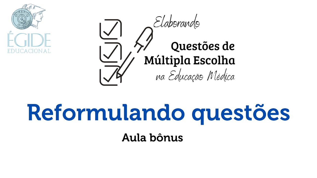 Como reformular questões de múltipla escolha? - YouTube