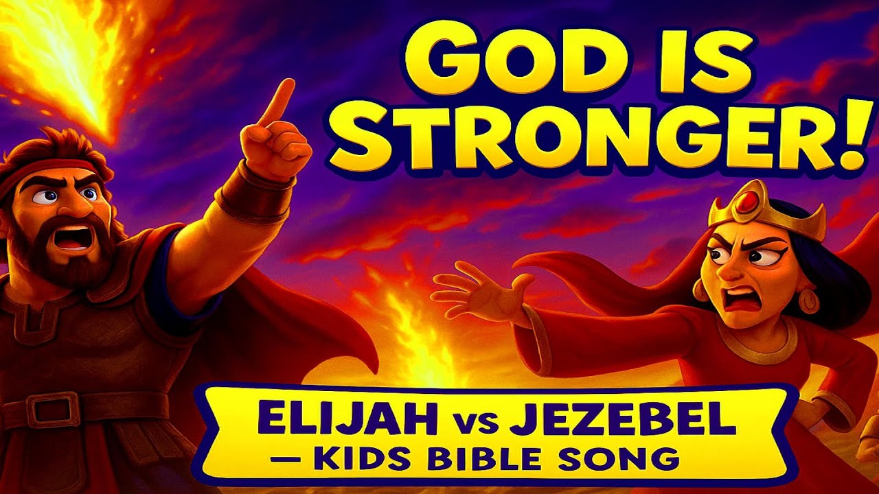 God Is Stronger! Elijah vs Jezebel | Fun Kids Bible Song (Mount Carmel ...