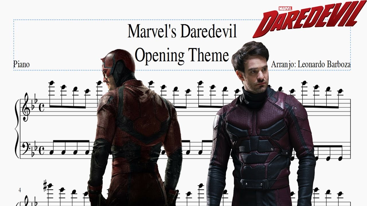 Partitura - Marvel's Daredevil - Opening Theme (Piano) - YouTube