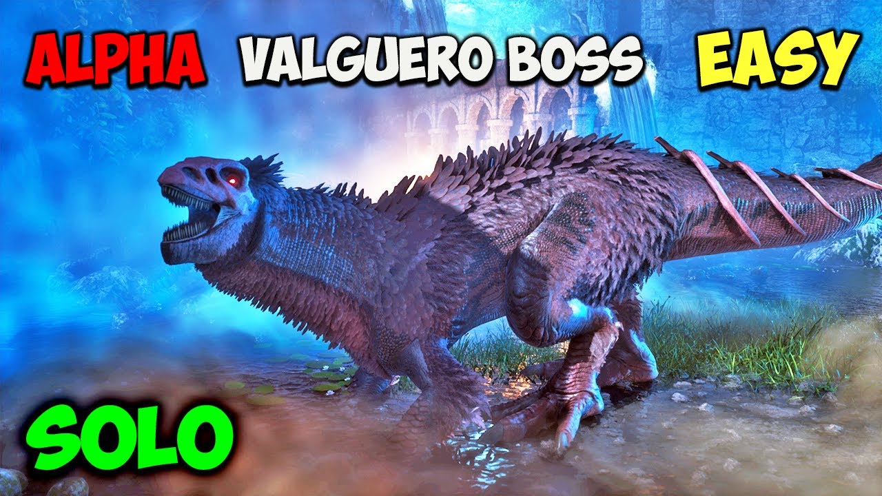 VALGUERO Alpha Grendel Boss EASY and SOLO fight in ARK Survival ...