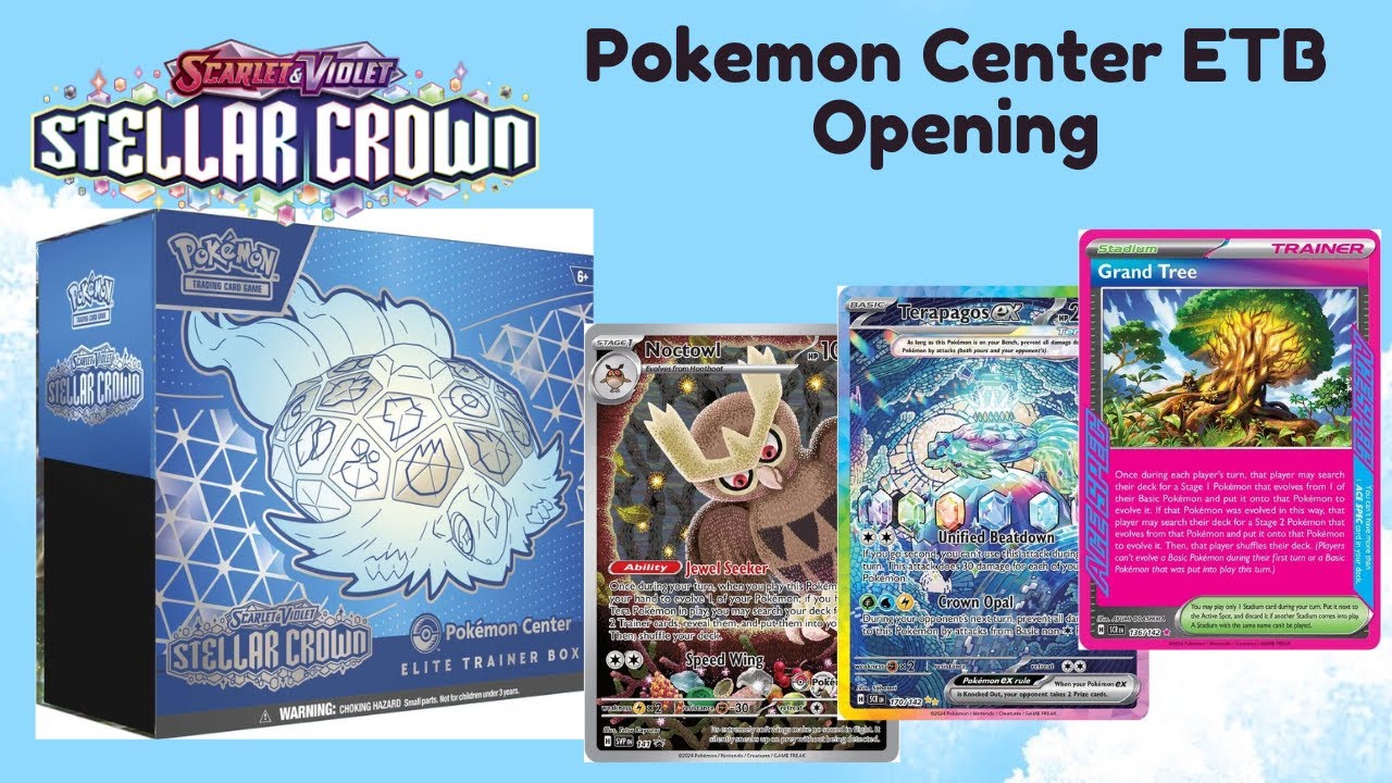 Pokemon Stellar Crown ETB Opening (Pokemon Center ETB) - YouTube