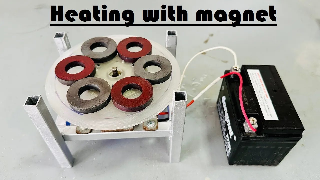 Heating with magnet. How to make Induction stove with magnets - YouTube