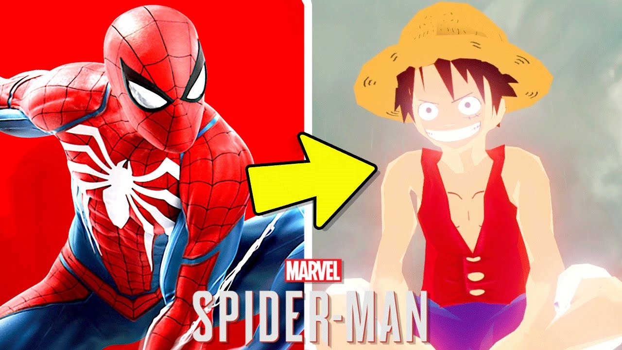 LUFFY de ONE PIECE no Marvel SPIDER MAN / Homem Aranha!! (Mod) - Pt.10 ...