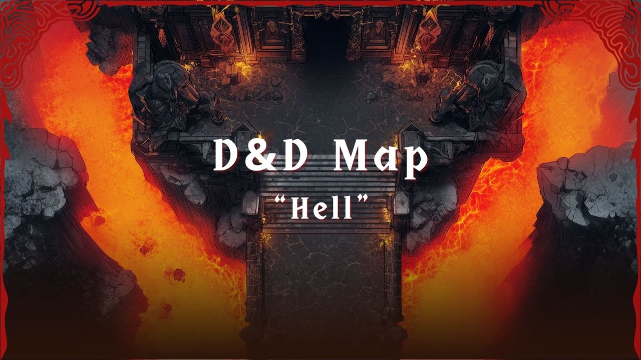 D&D Animated Battle Map: Hell | Dynamic Dungeons Map Ambience - YouTube
