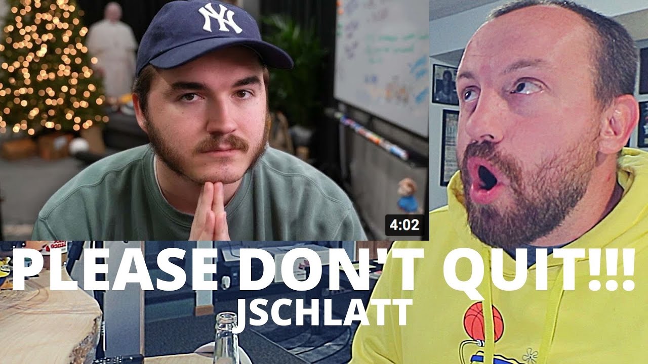 PLEASE DONT GO! JSchlatt i'm quitting youtube (FIRST REACTION ...