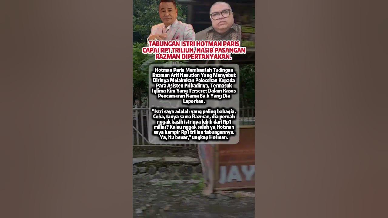 TABUNGAN ISTRI HOTMAN PARIS CAPAI 1 TRILIUN, NASIB PASANGAN RAZMAN #news #shortvideo #faktaunik ...