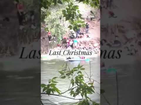 BEFORE & AFTER: The border Christmas 2024 vs 2025 #immigration #shorts #border #us #usa #world