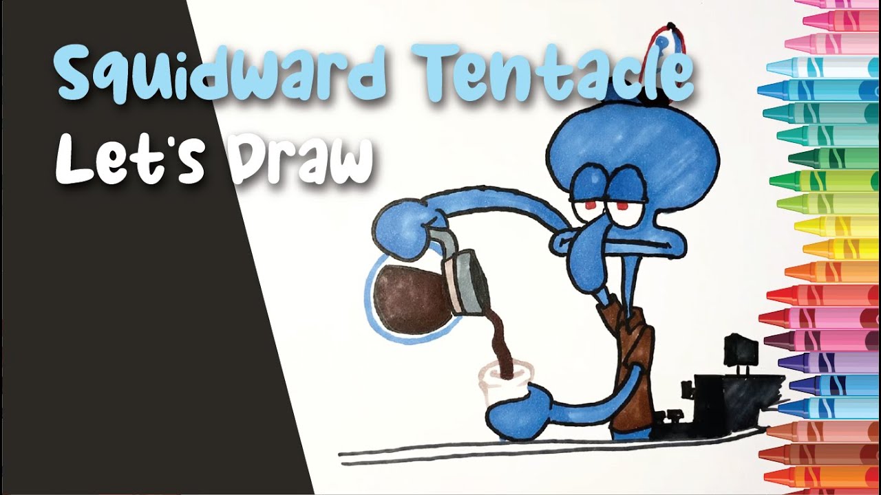 How to draw Squidward Tentacle | Art tutorial for beginners | Spongebob ...