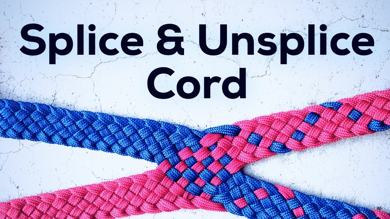 How to Splice and Unsplice Braided Parachute Cord | Caliber Whips - YouTube