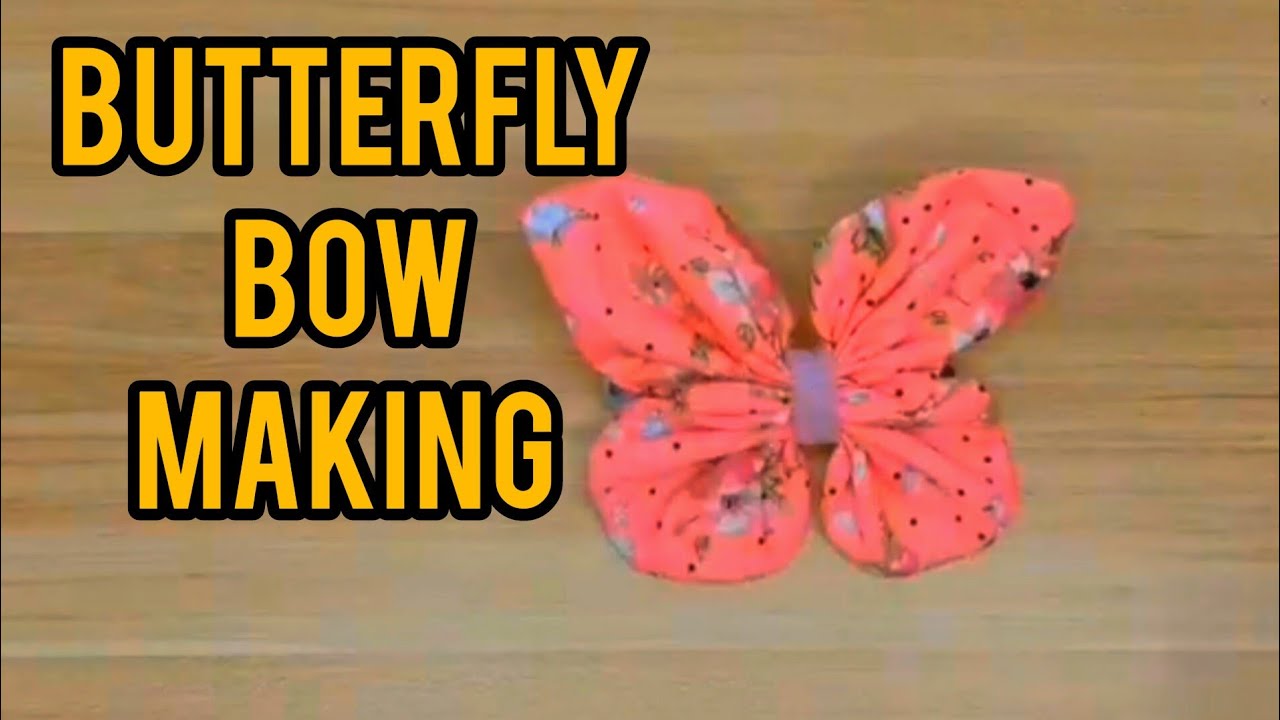 butterfly bow making |how to make butterfly boW|Bow making tutorial - YouTube