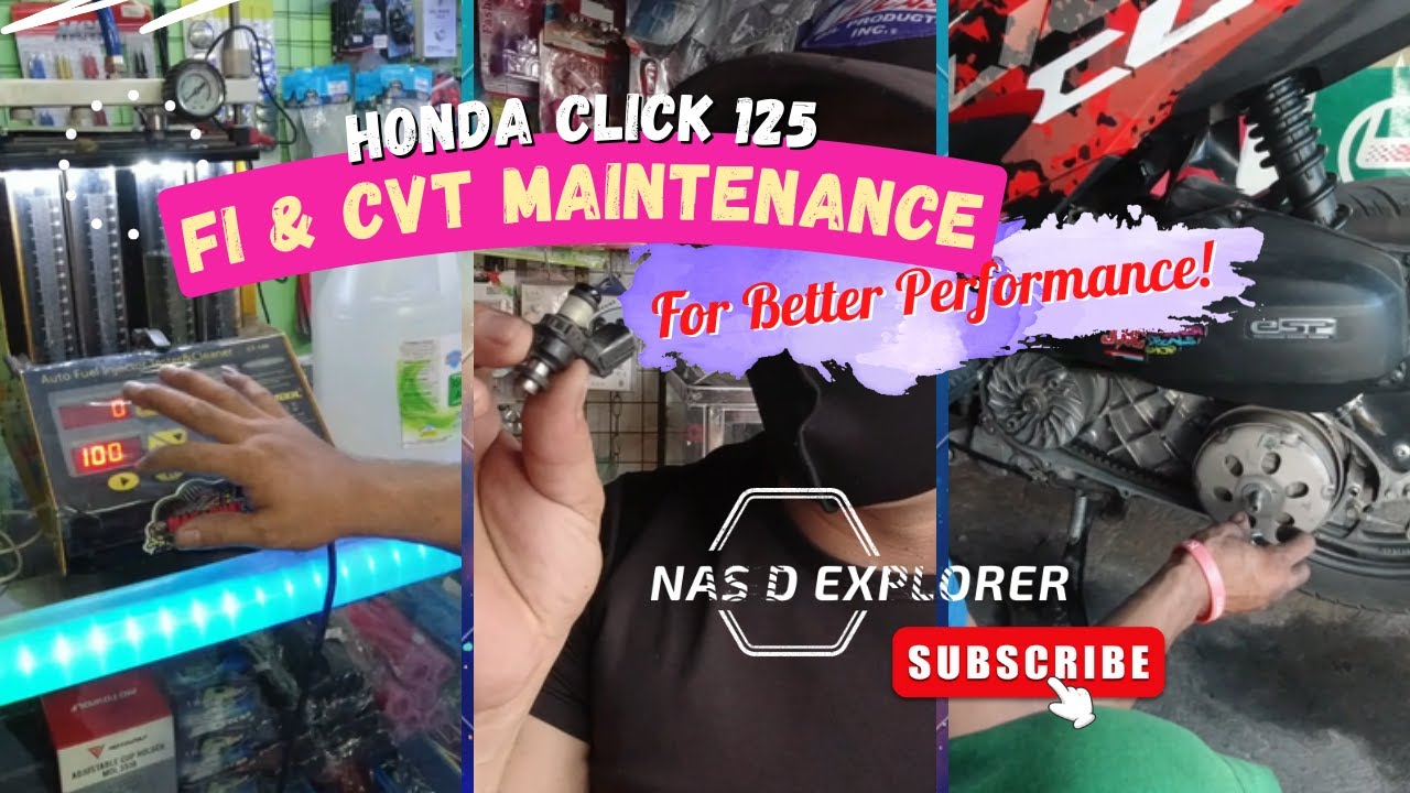 MAKINA CHECK | FULL HONDA CLICK 125i FI & CVT CLEANING AND MAINTENANCE ...