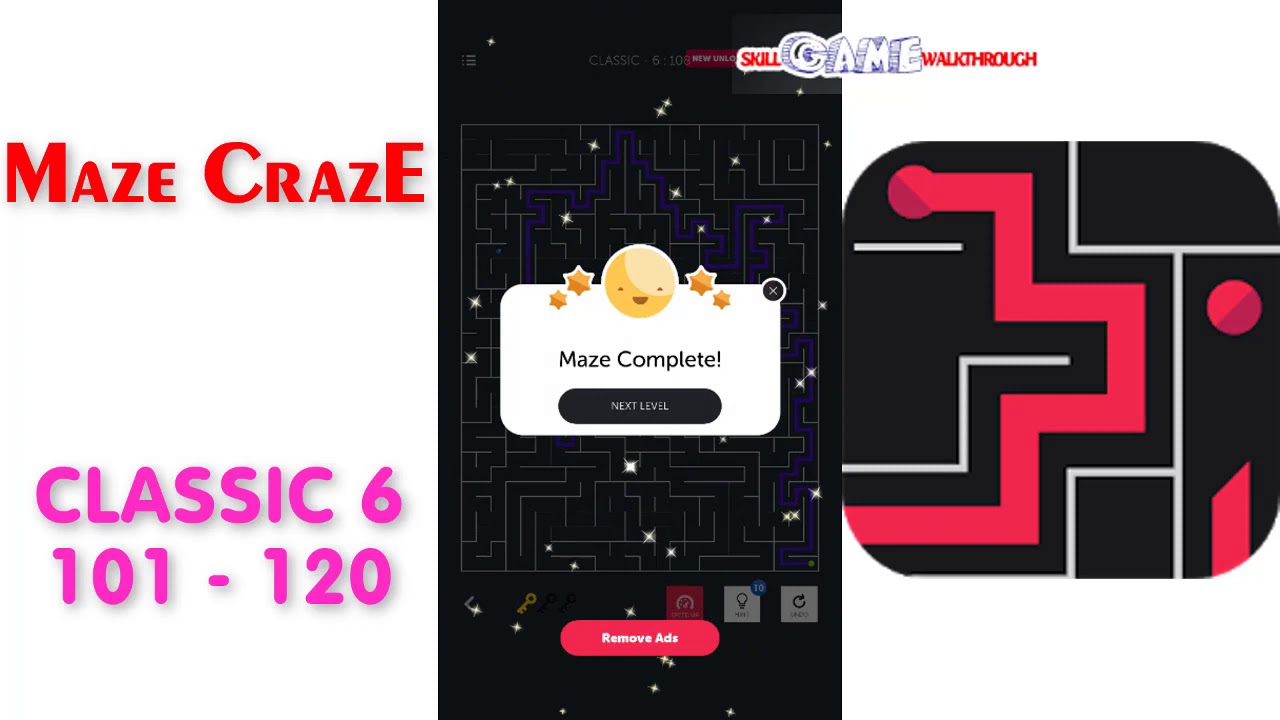 Maze CrazE | Classic 6 | Level 101 - 120 | All Answers | Walkthrough ...