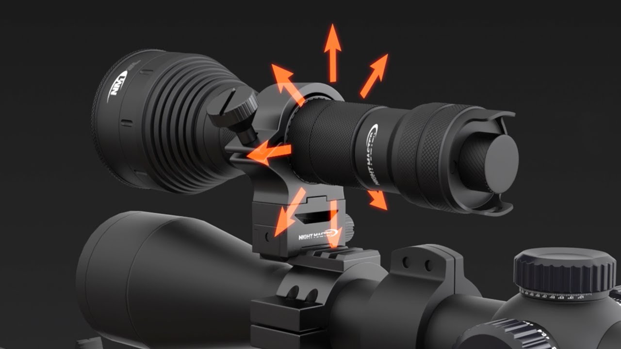 Night Master QMD Quick Multi Directional Hunting Light Rail Mount - YouTube