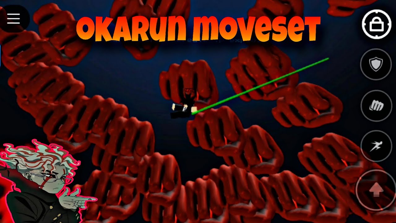 Roblox Strongest Battleground Okarun Moveset | Okarun Script TSB! - YouTube