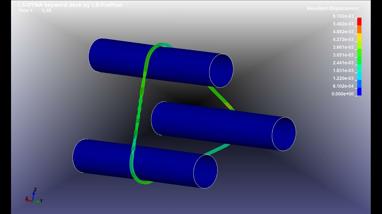 LS-Dyna - Cable element with preload - YouTube