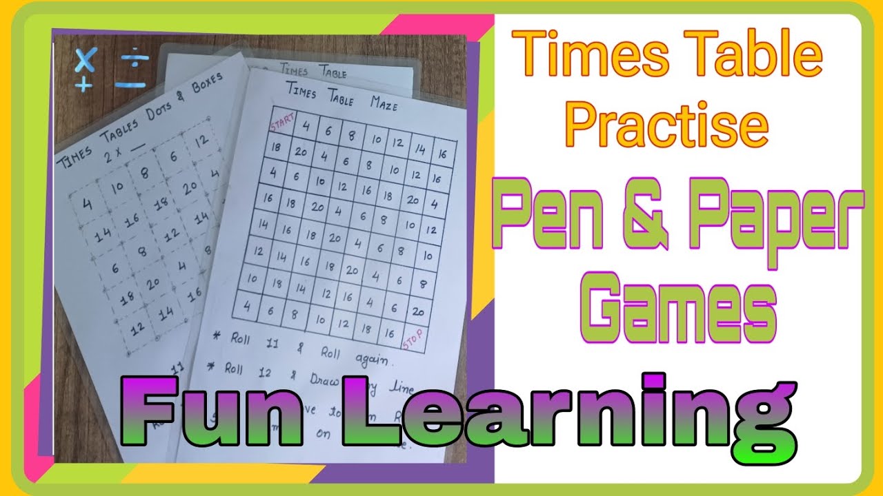 Maths Pen and Paper Game/ Times Table Trick / How to teach tables to ...