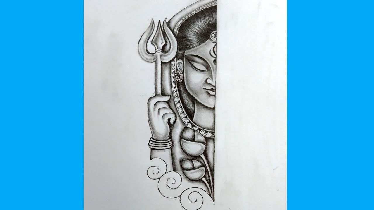 How to draw Devi Durga | Durga drawing | Durga | @SNIGBHAMARTS - YouTube