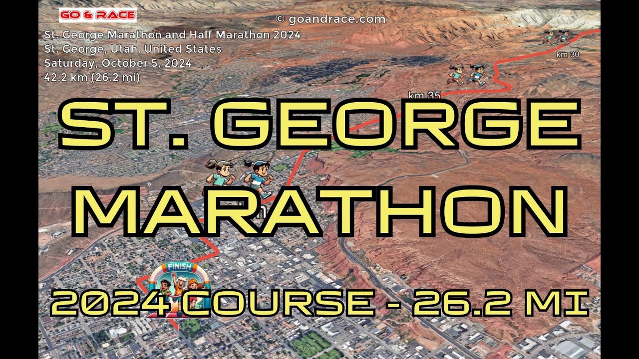 St. George Marathon and Half Marathon 2024: fly over the marathon ...