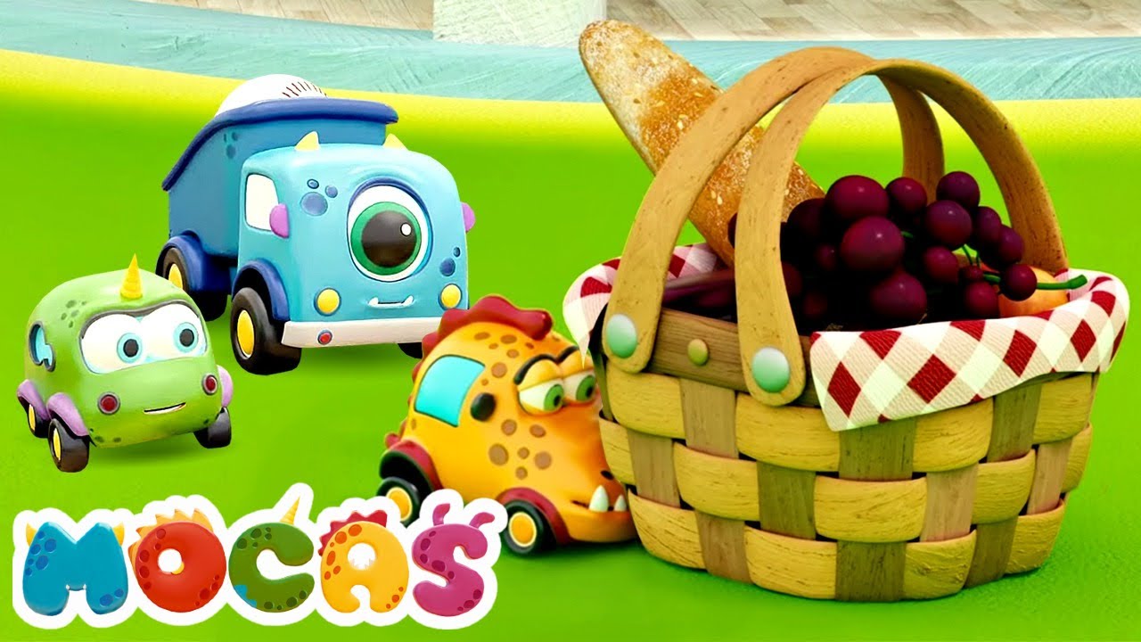 Mocas - Little Monster Cars go on a picnic! Car cartoons for kids ...