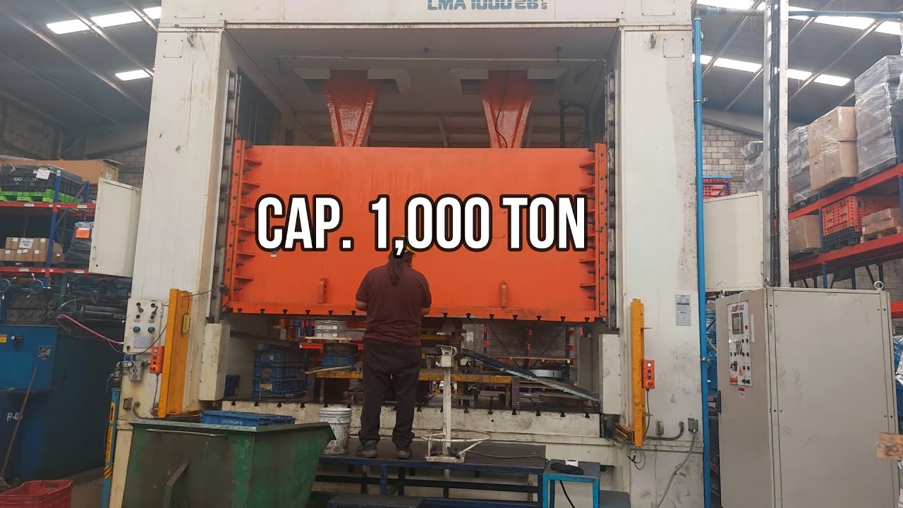 Trabajando prensa de 1,000 Ton. (1,000 Ton Press Working) - YouTube