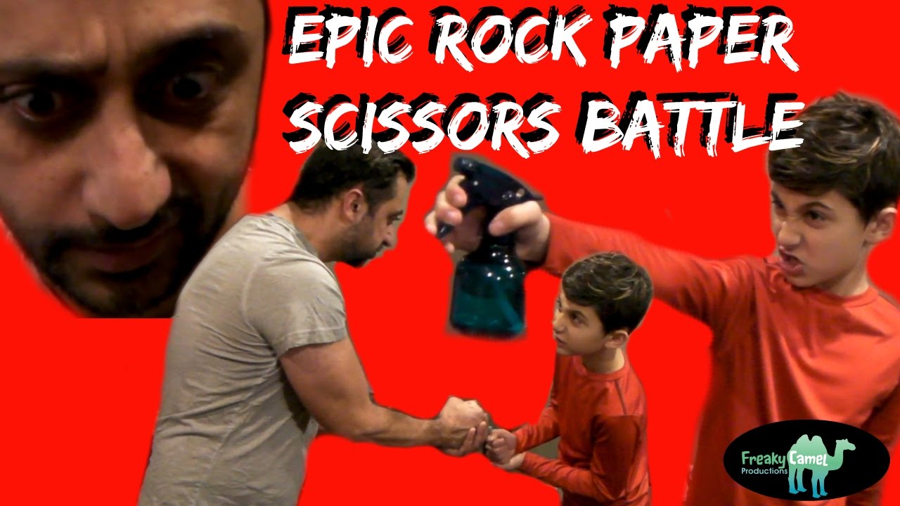 EPIC ROCK, PAPER, SCISSORS BATTLE! - YouTube