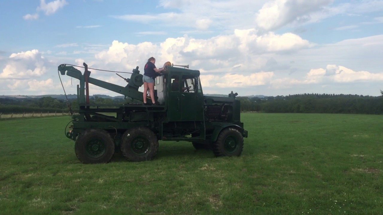 Scammel explorer startup and drive part two - YouTube