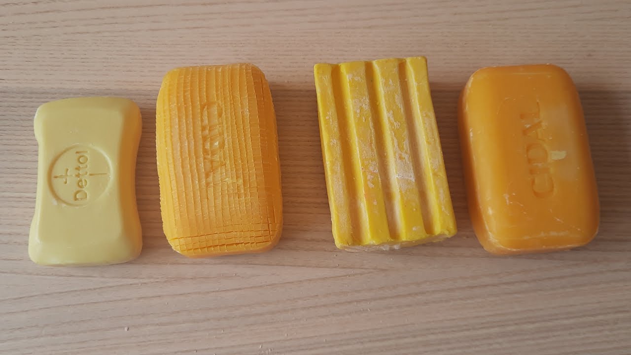 Dry Yellow Soaps Cutting | ASMR Soap | Carving Soap | Satisfying Video ...