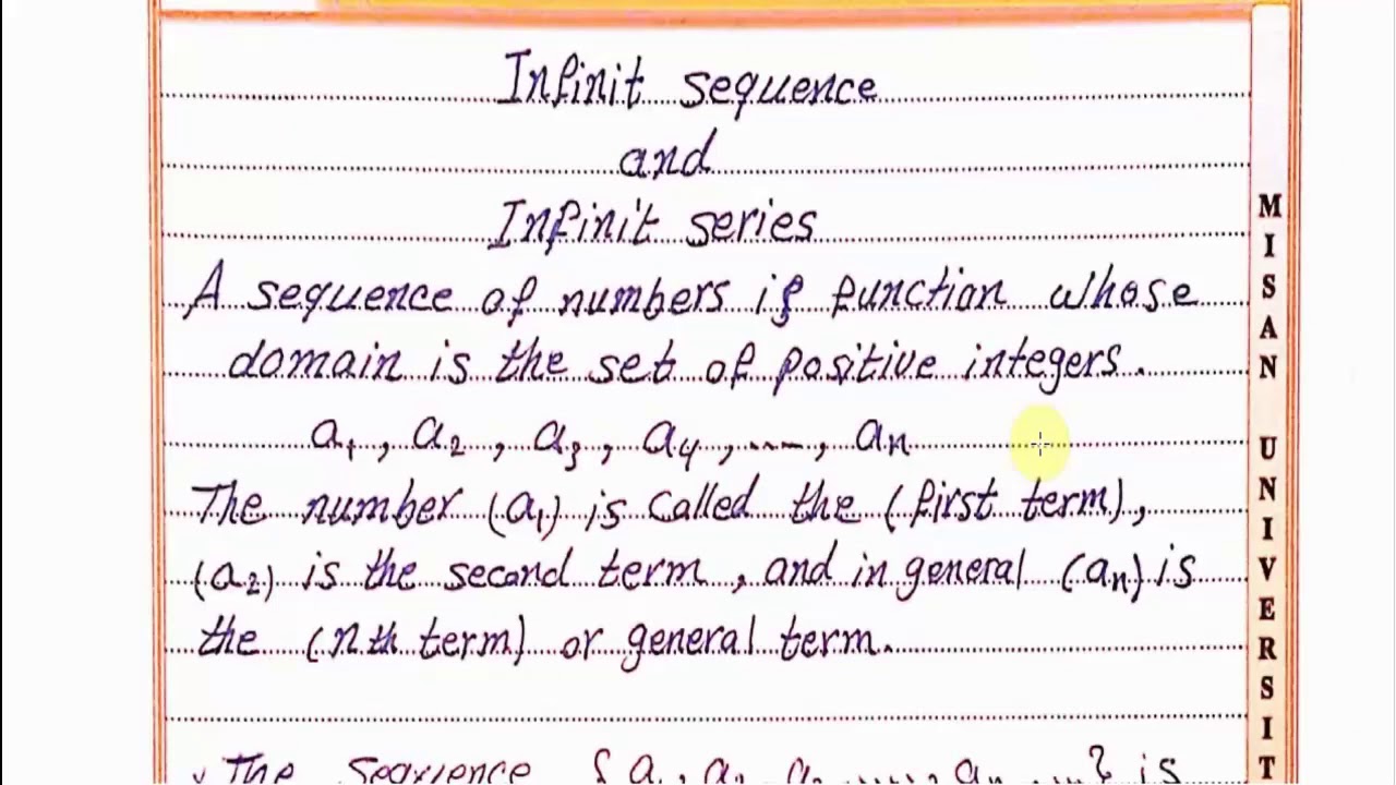 Infinite Sequences and Infinite Series 1/ math. المرحلة الثانية نفط ...