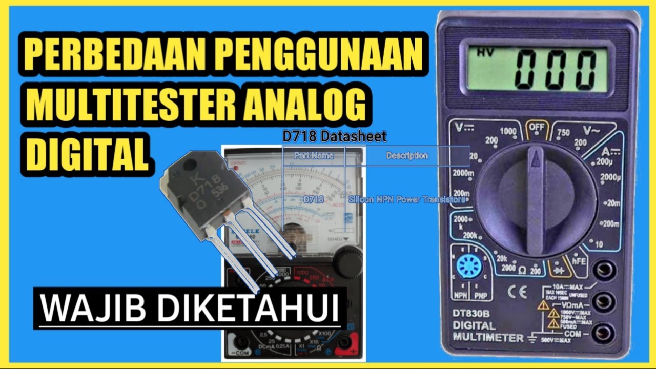 Rahasia perbedaan menggunakan multitester analog dan digital - YouTube