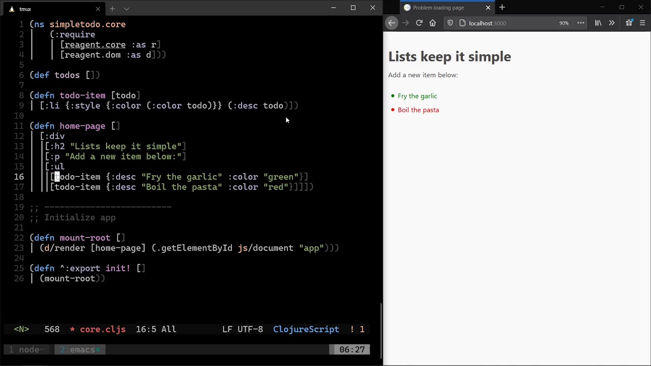 Clojurescript With React Reagent A Simple Todo App Youtube 6991