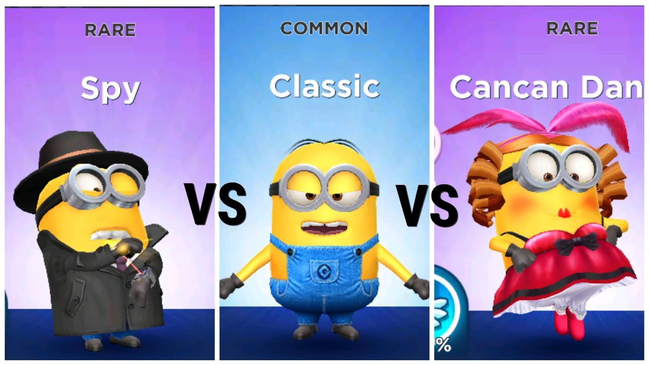 Minion Rush Spy VS Classic Vs Cancan Dancer - YouTube
