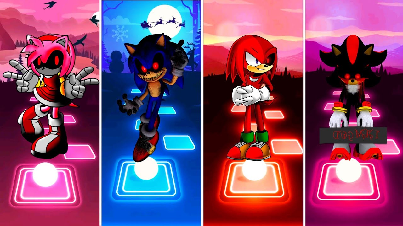 Amy Rose Exe 🆚 Sonic Exe 🆚 Knuckles Exe 🆚 Shadow Sonic Exe | Tiles Hop ...