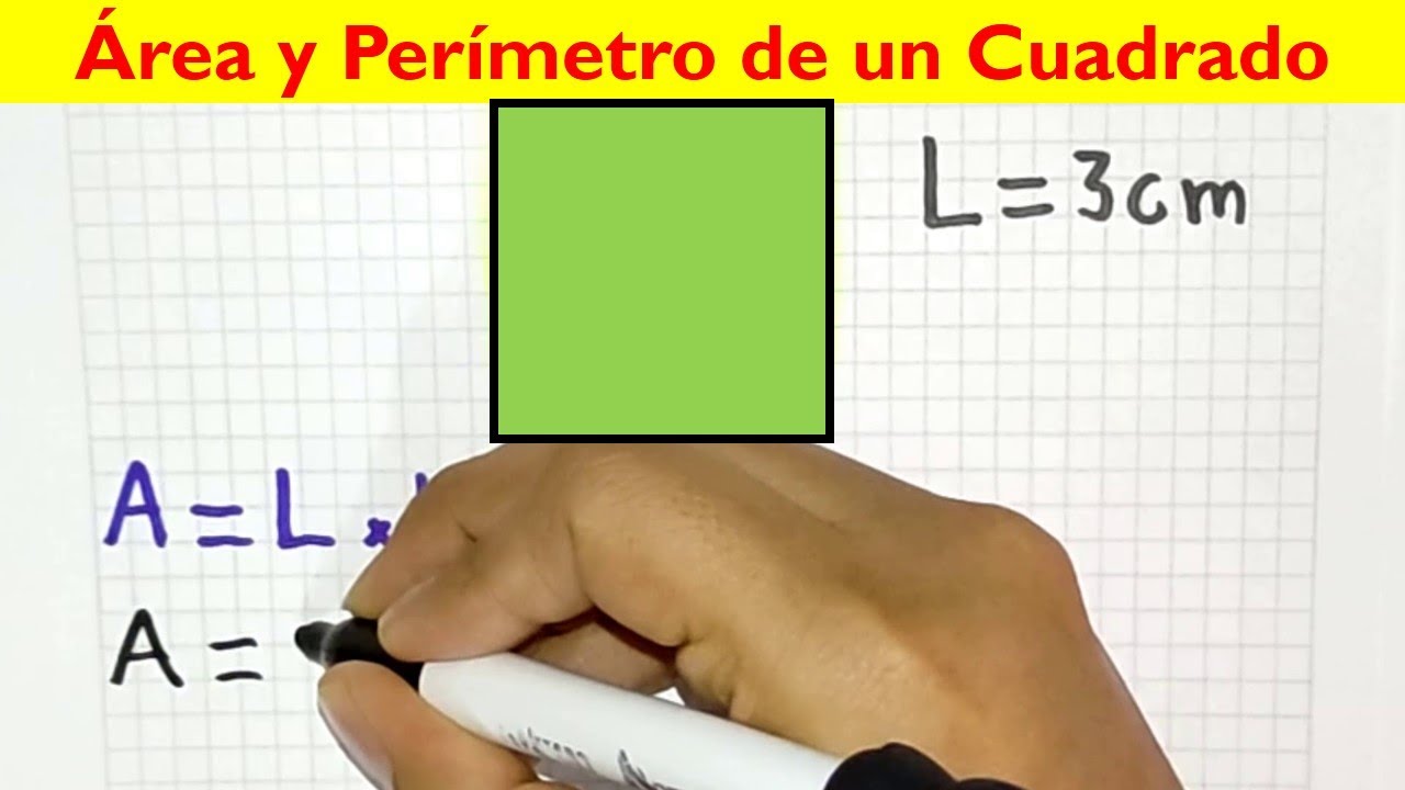 Como Sacar El AREA Y PERIMETRO DE UN CUADRADO YouTube