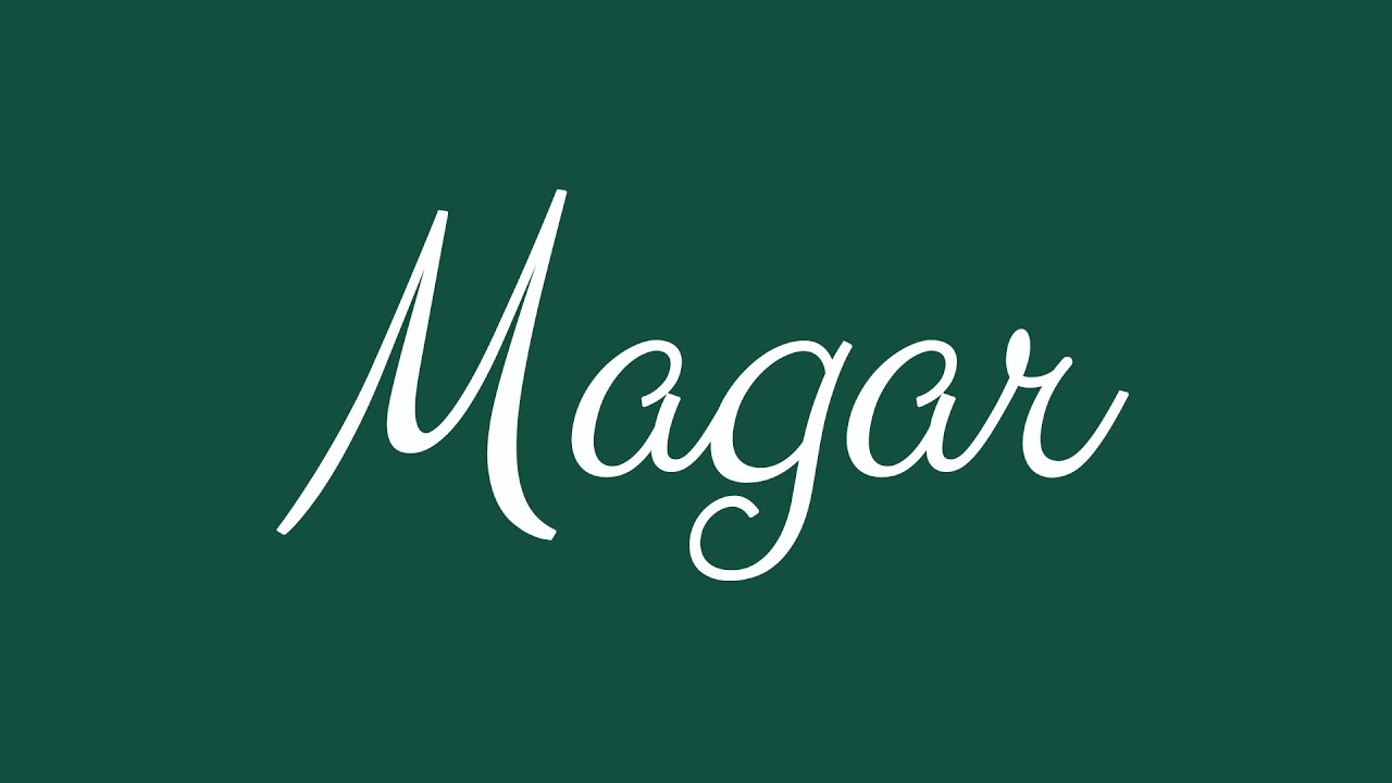 Learn how to Sign the Name Magar Stylishly in Cursive Writing - YouTube