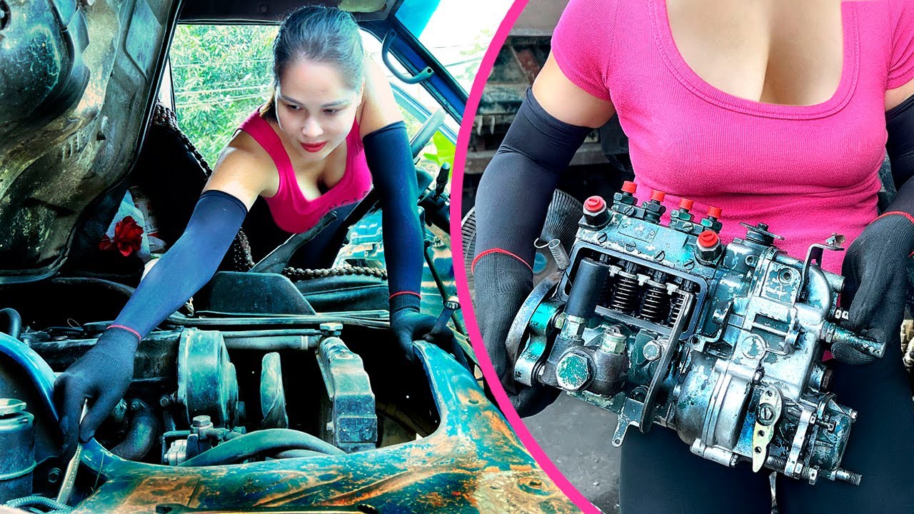 The Genius Girl Repairs, Restore Pressure Pump For Diesel Engine 4102 ...