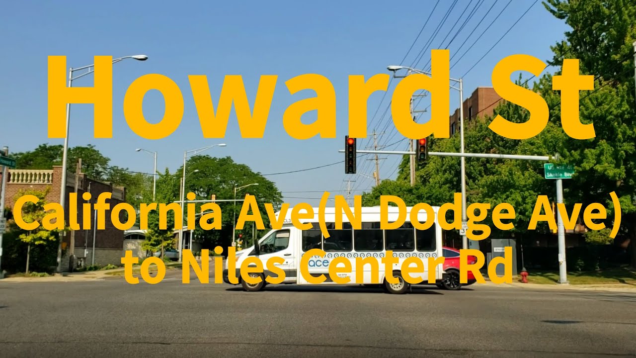 Driving from California Ave(N Dodge Ave) to Niles Center Rd along W ...