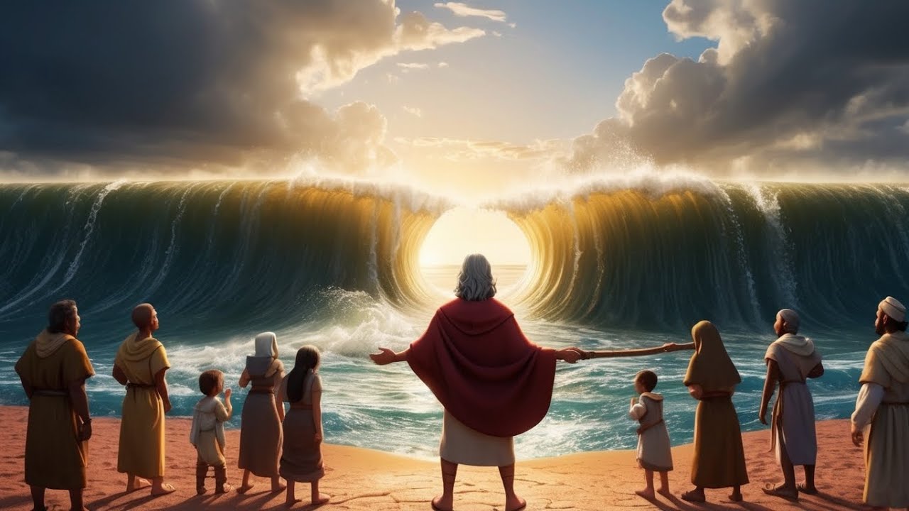 The Parting of the Red Sea – God’s Power to Save | AI Bible Stories ...