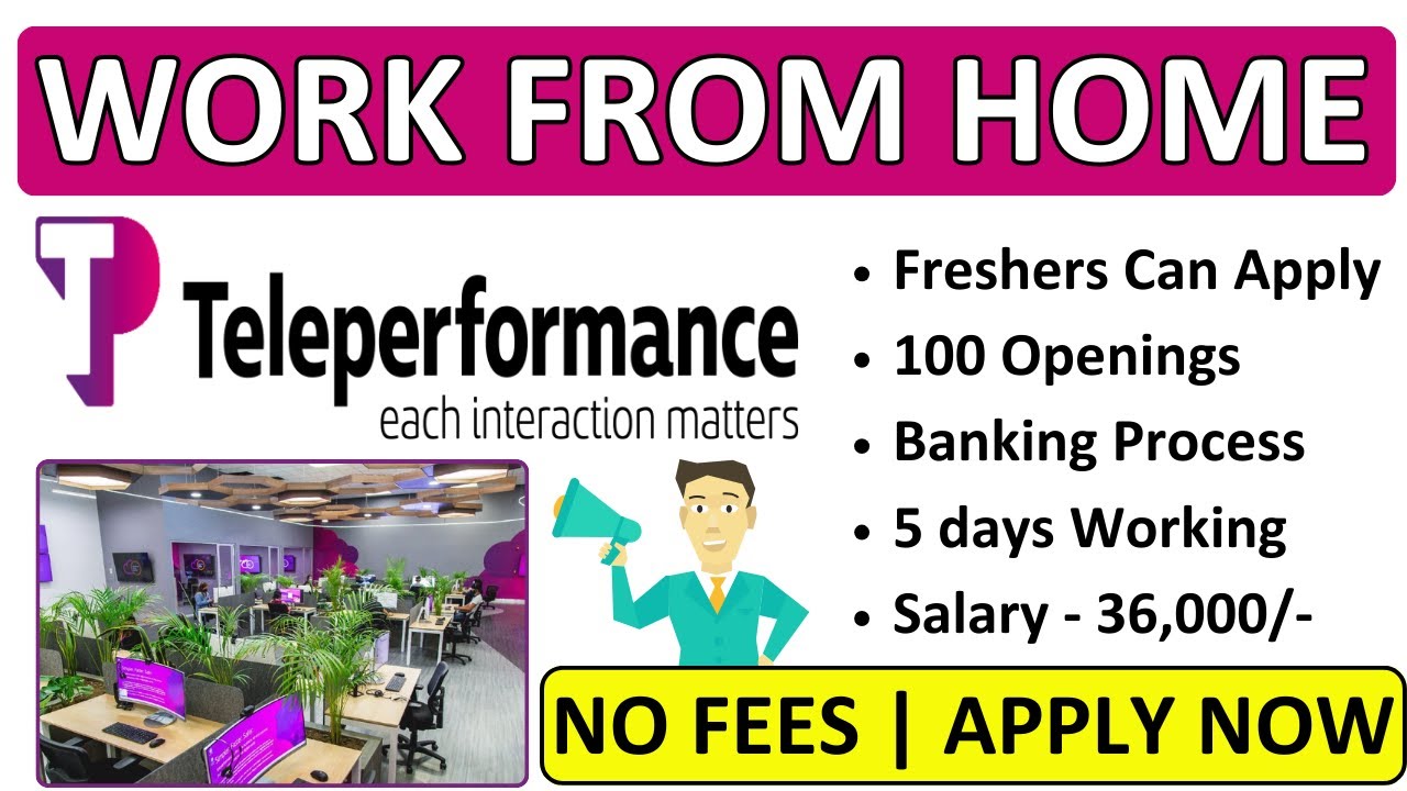 Teleperformance hiring for work from home jobs | Work from home jobs 2024 | Online jobs at home ...