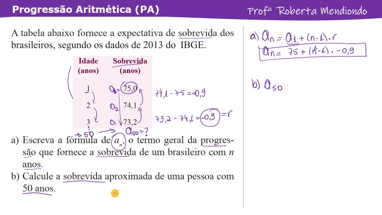 PROGRESSÃO ARITMÉTICA (PA) | AULA 6 | TERMO GERAL da PA - Exercício ...