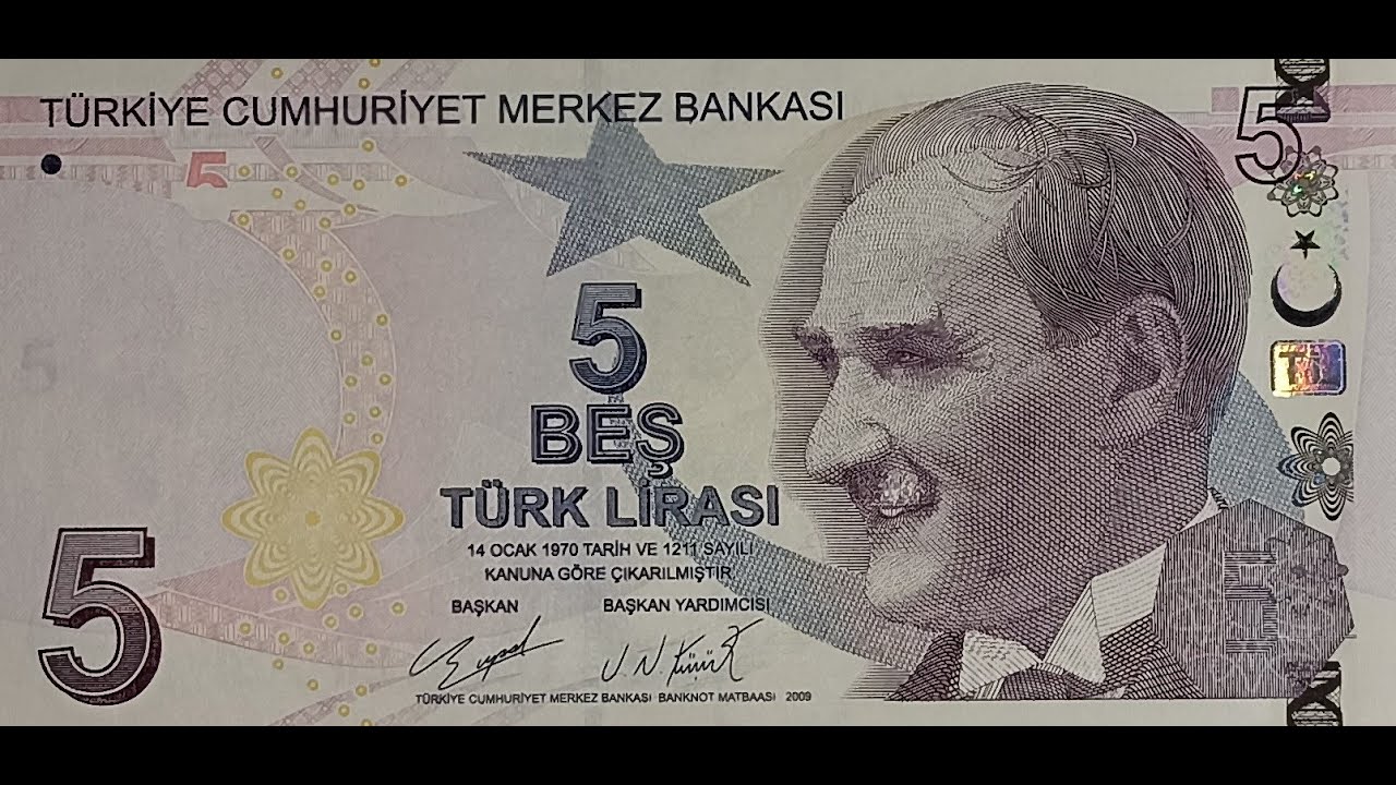 TURKEY Türkiye 5 LIRA 2013 BANKNOTES COLLECTING PAPERMONEY NOTAFILIA ...