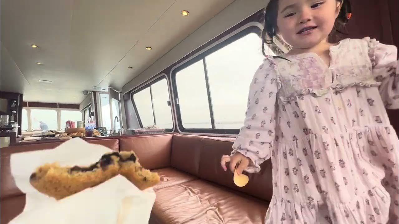3 Years Old Girl First Time Go On A Big Boat Ever For July 4th